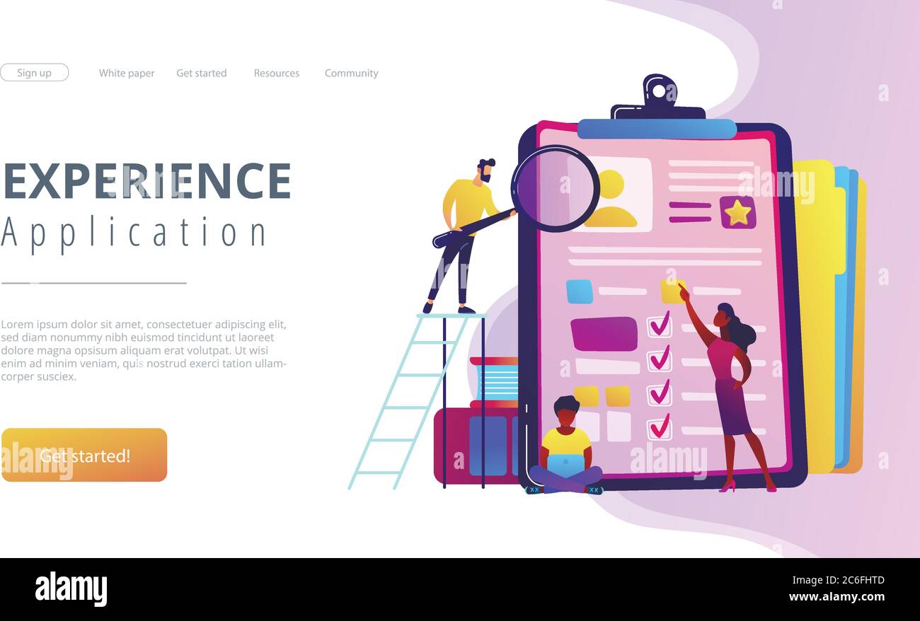 Job interview concept landing page Stock Vector Image & Art - Alamy