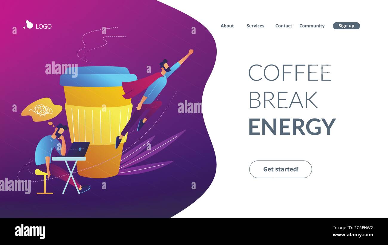 Coffee break cup computer Stock Vector Images - Alamy