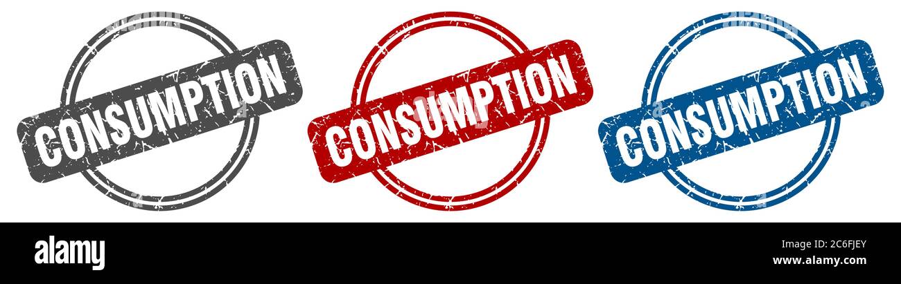 consumption stamp. consumption sign. consumption label set Stock Vector ...