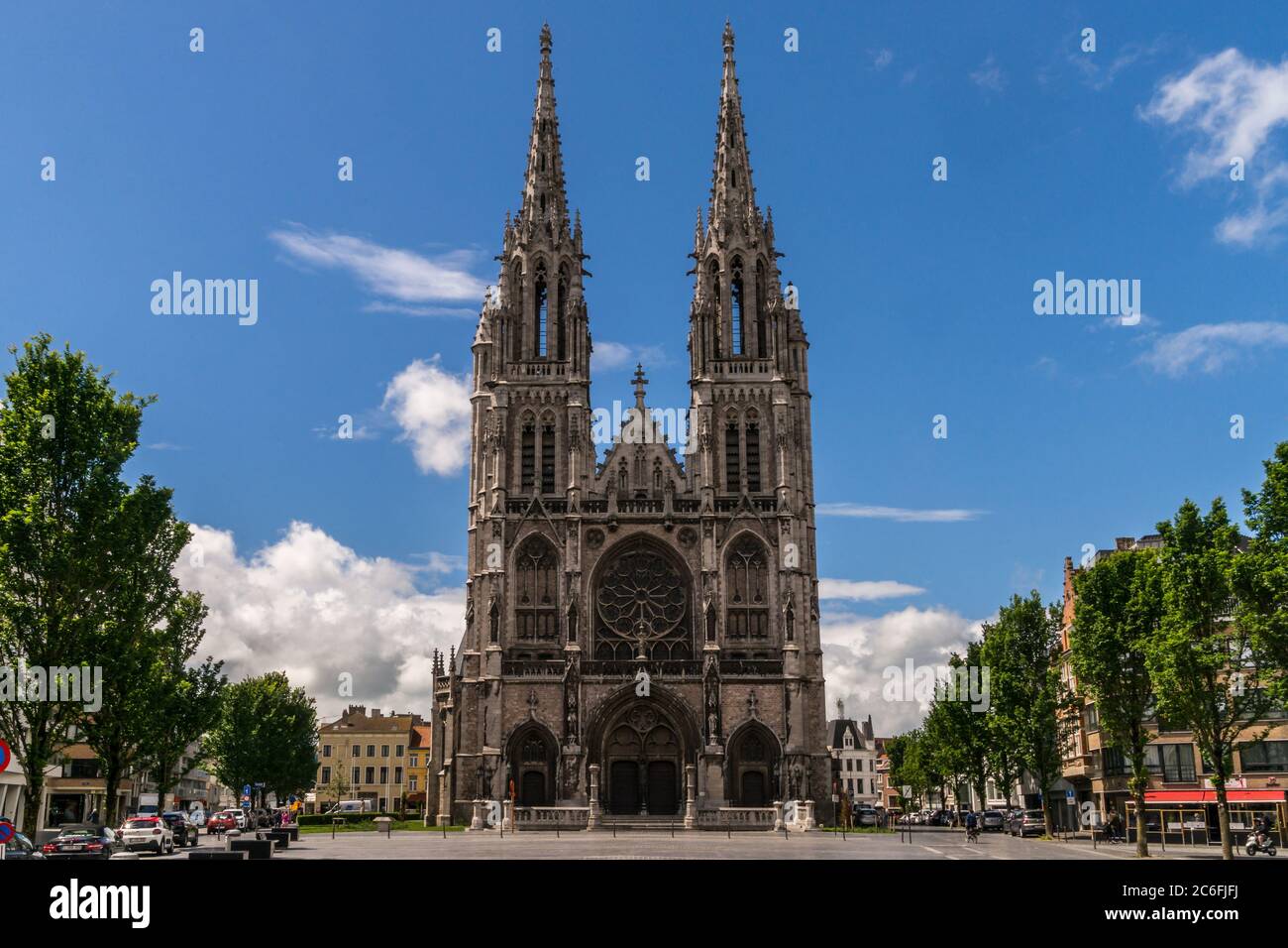 The neo-gothic Church of Saint Peter and Saint Paul in the city of ...