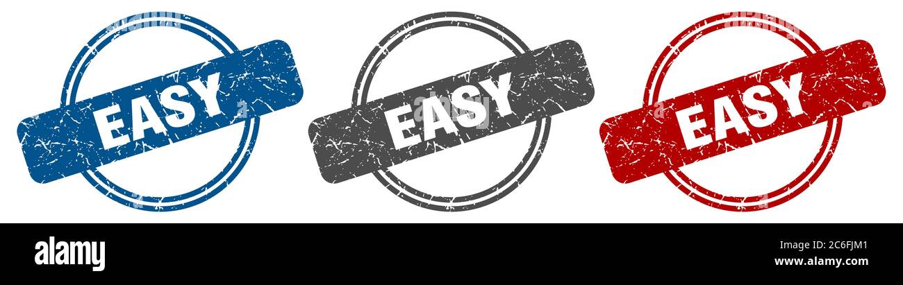 easy stamp. easy sign. easy label set Stock Vector Image & Art - Alamy