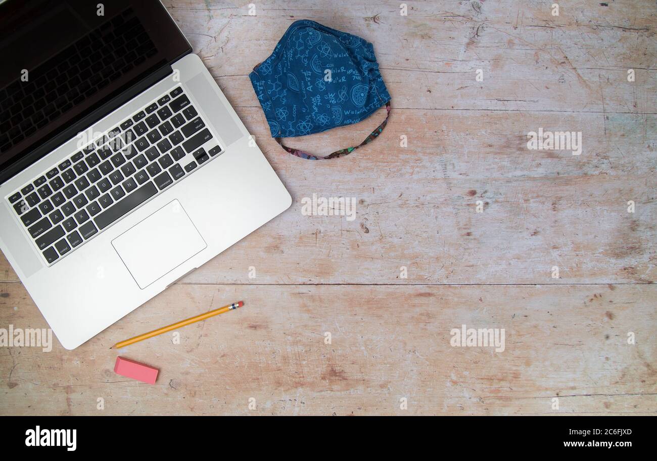 Protective mask laptop keyboard hi-res stock photography and images - Alamy