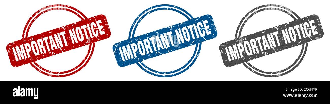 important notice stamp. important notice sign. important notice label ...