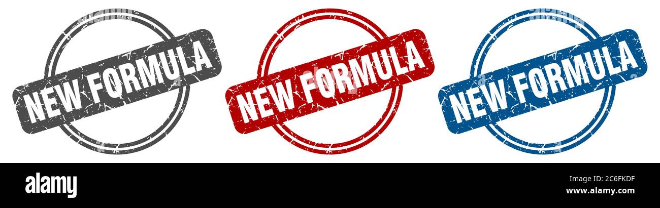 new formula stamp. new formula sign. new formula label set Stock Vector ...