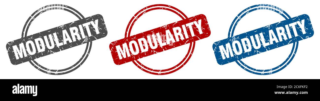 modularity stamp. modularity sign. modularity label set Stock Vector ...