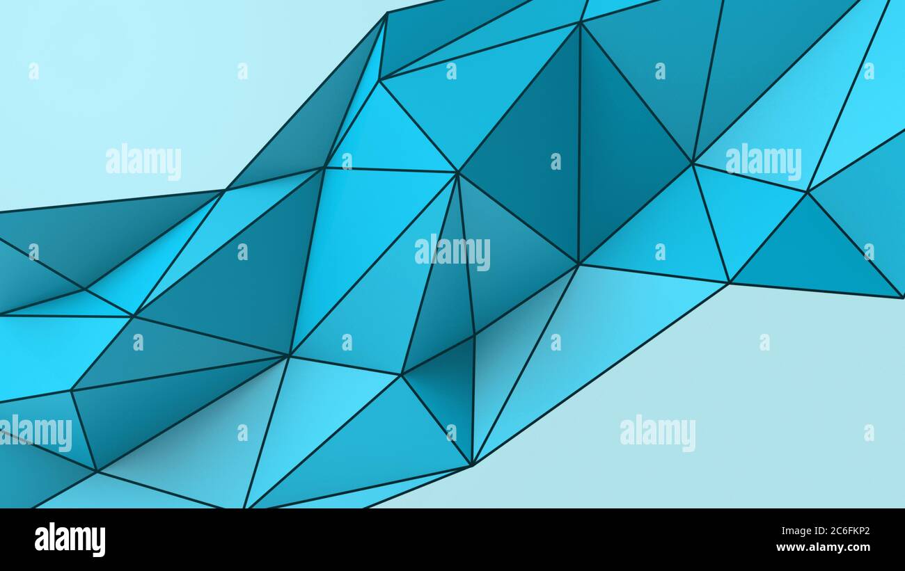 Azure abstract modern crystal background. Polygon, Line, Triangle ...