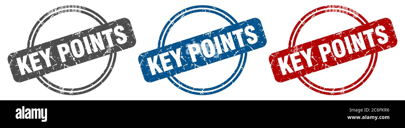 key points stamp. key points sign. key points label set Stock Vector ...