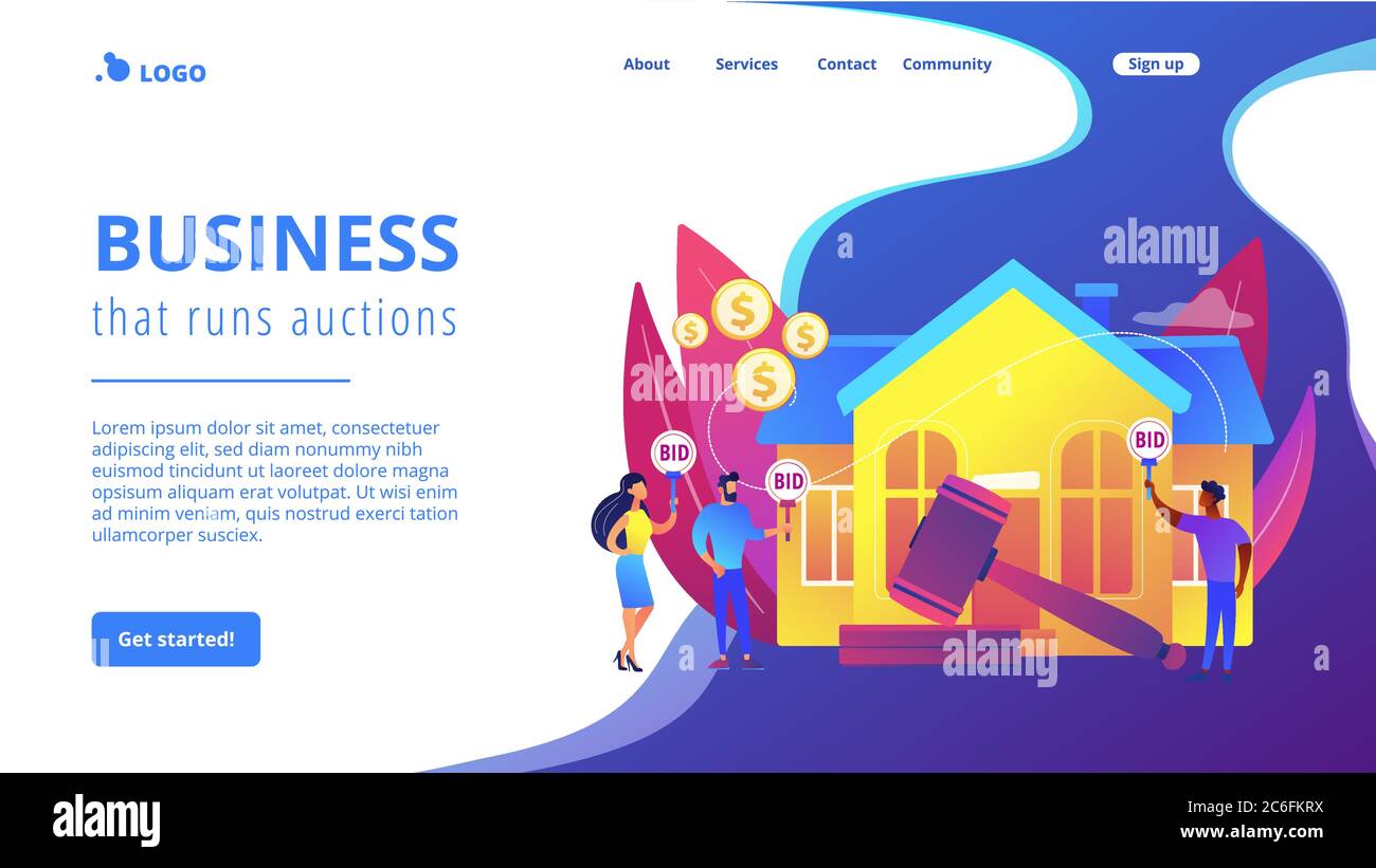 Public auction Stock Vector Images - Alamy