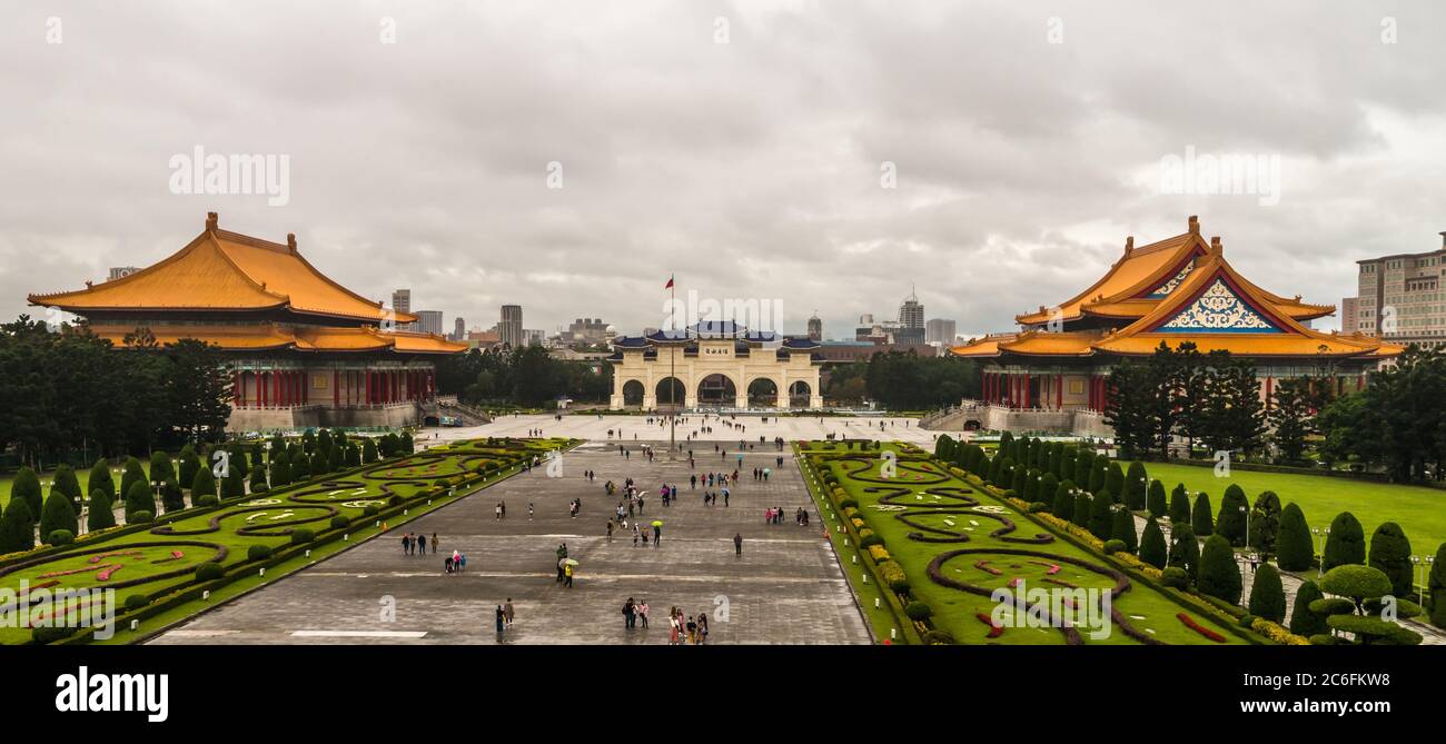 Taipei, Taiwan - December 24th, 2018: View over the impressive Liberty ...