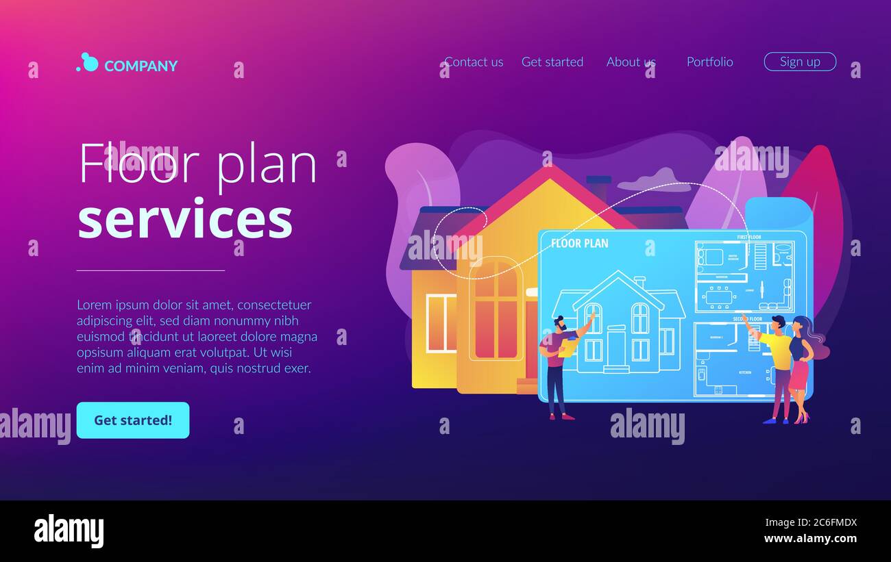 Floor plan house page Stock Vector Images - Alamy