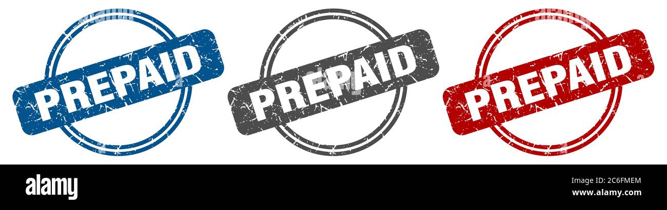 prepaid stamp. prepaid sign. prepaid label set Stock Vector Image & Art ...