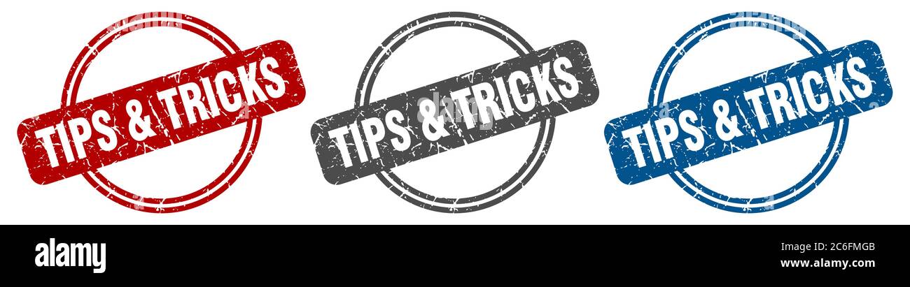 tips & tricks stamp. tips & tricks sign. tips & tricks label set Stock ...