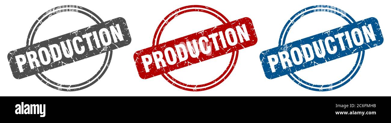 production stamp. production sign. production label set Stock Vector ...