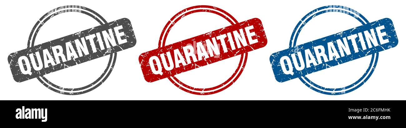 quarantine stamp. quarantine sign. quarantine label set Stock Vector ...