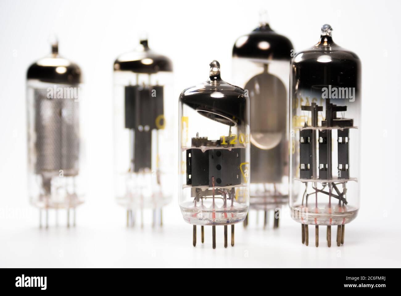 A group of vintage vacuum tubes dating back to the fifties Stock Photo ...