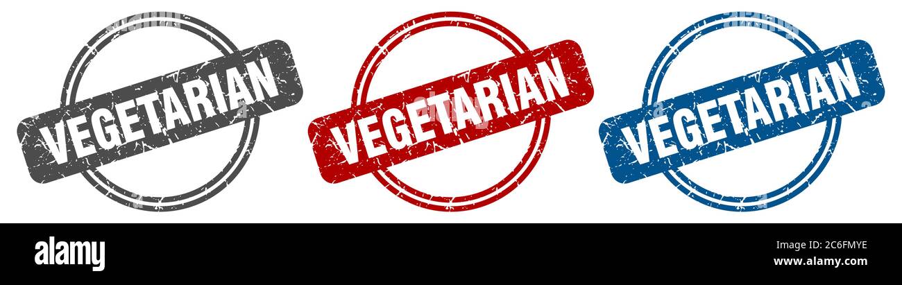 vegetarian stamp. vegetarian sign. vegetarian label set Stock Vector ...