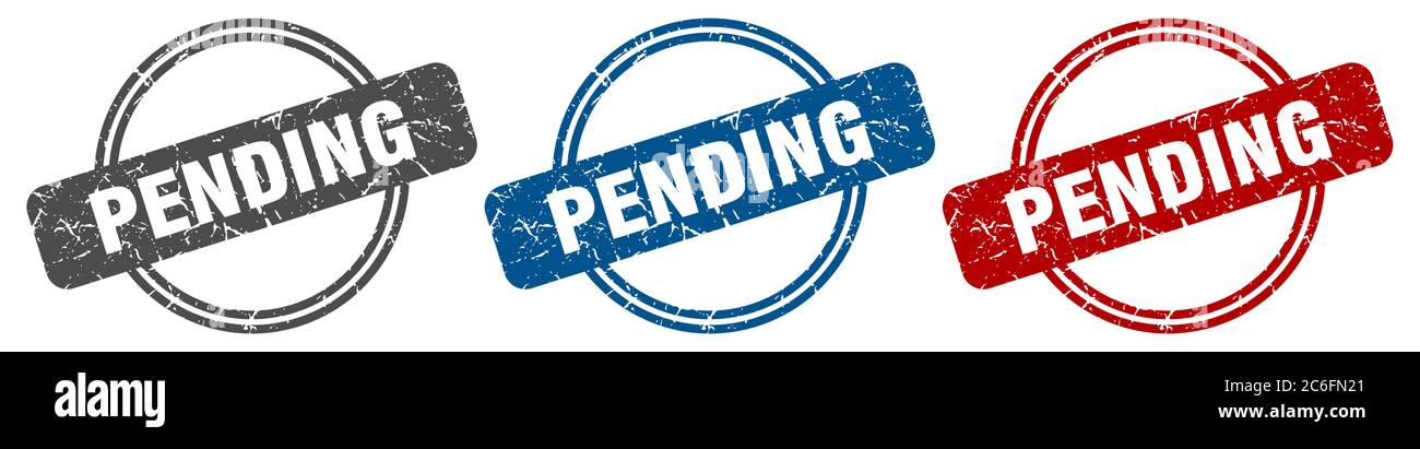 pending stamp. pending sign. pending label set Stock Vector Image & Art ...