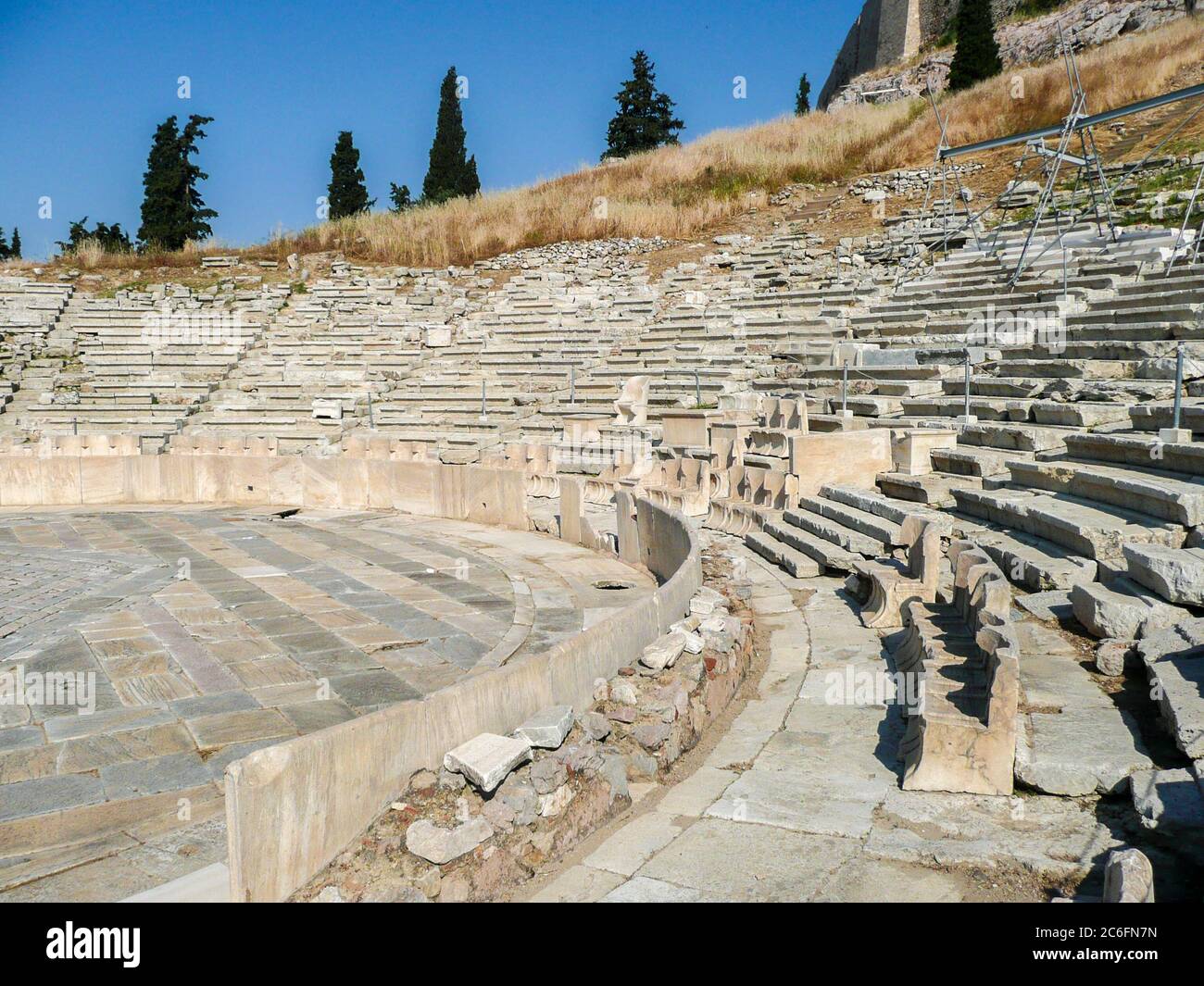 The Theatre of Dionysus Eleuthereus of the Athenian Acropolis. Athens ...