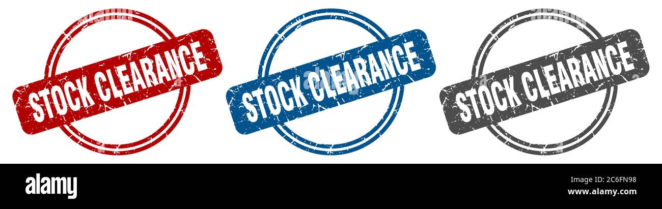 stock clearance stamp. stock clearance sign. stock clearance label set ...