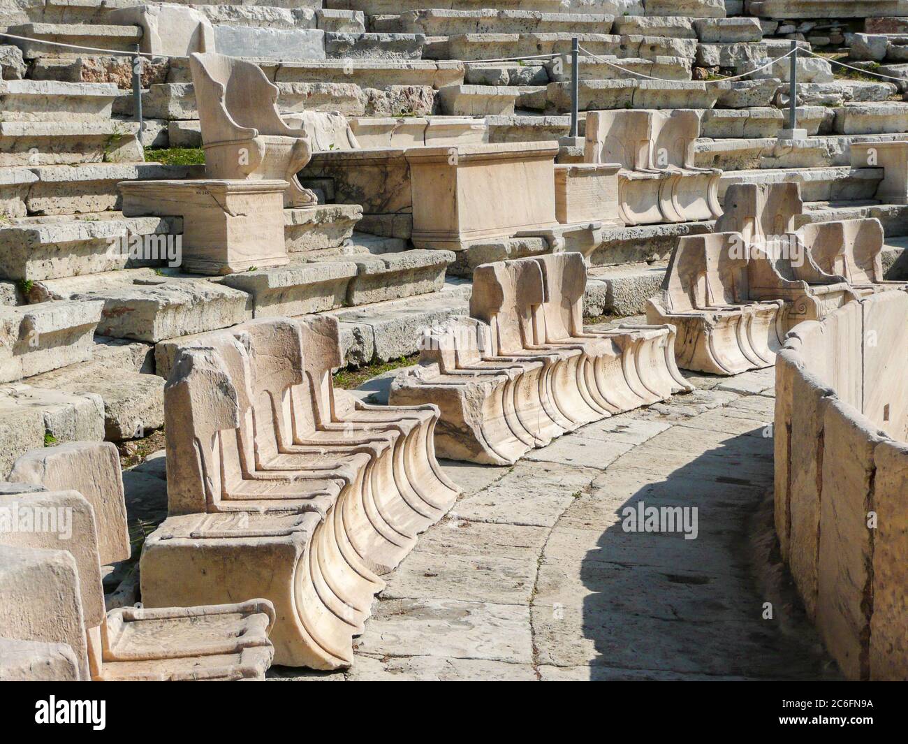 The Theatre of Dionysus Eleuthereus of the Athenian Acropolis. Athens ...