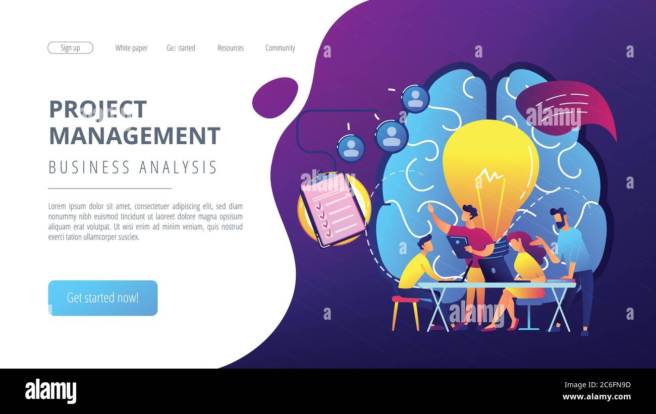 Project management concept landing page Stock Vector Image & Art - Alamy