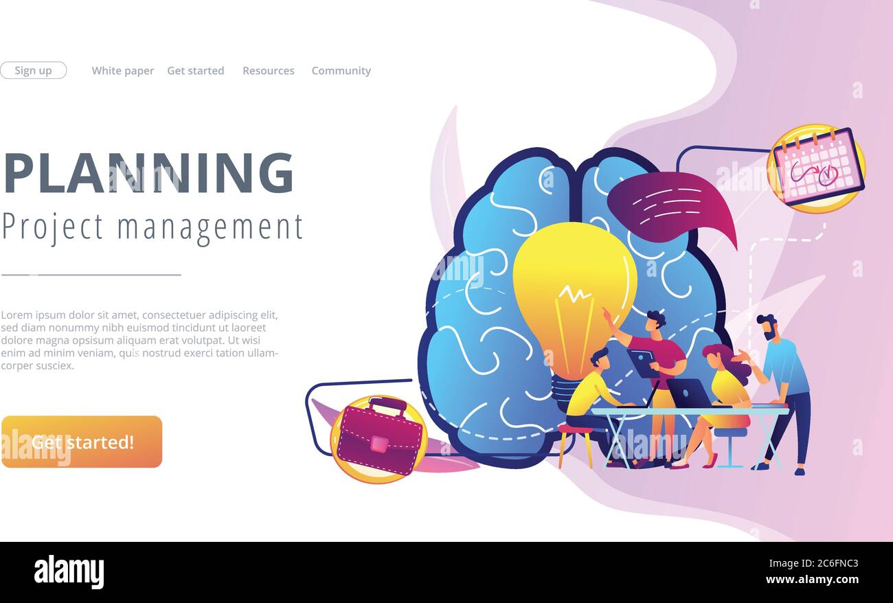 Project management concept landing page Stock Vector Image & Art - Alamy