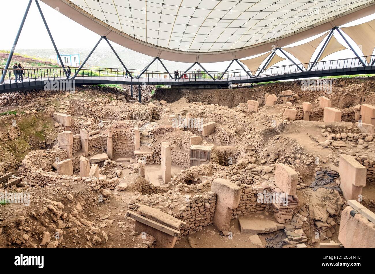 The remains of an ancient Neolithic sanctuary built on a hilltop. It is ...
