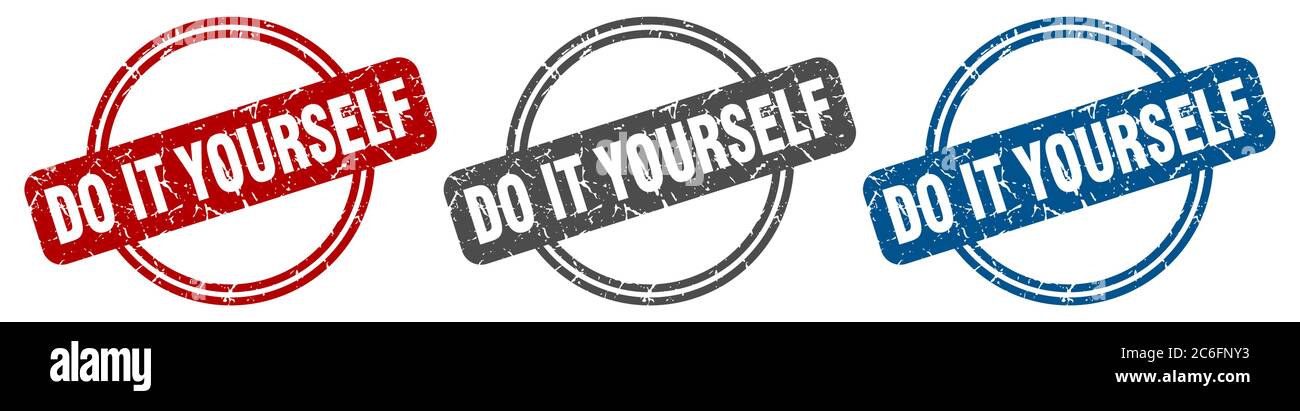 do it yourself stamp. do it yourself sign. do it yourself label set ...