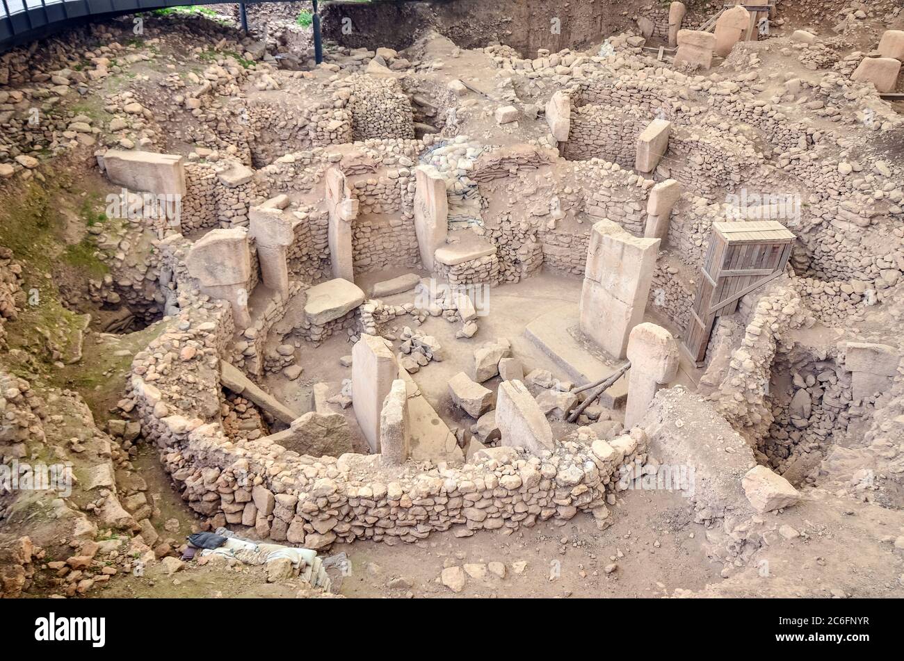 The remains of an ancient Neolithic sanctuary built on a hilltop. It is ...