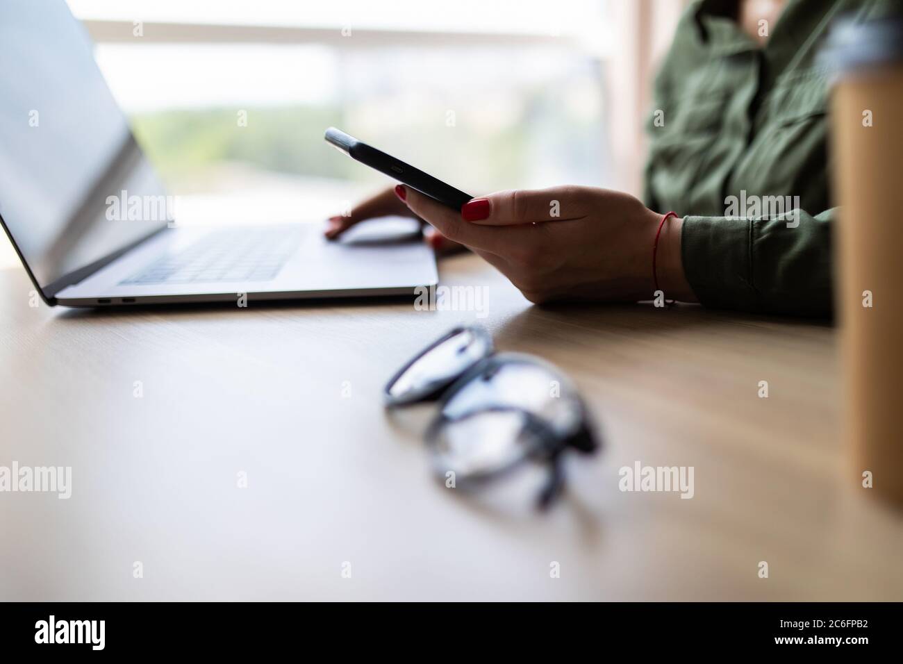 Back view girl desktop computer hi-res stock photography and images - Alamy