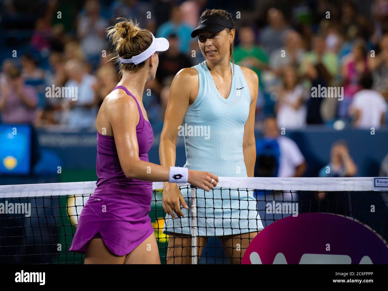 Alison Riske of the United States & Maria Sharapova of Russia at the ...