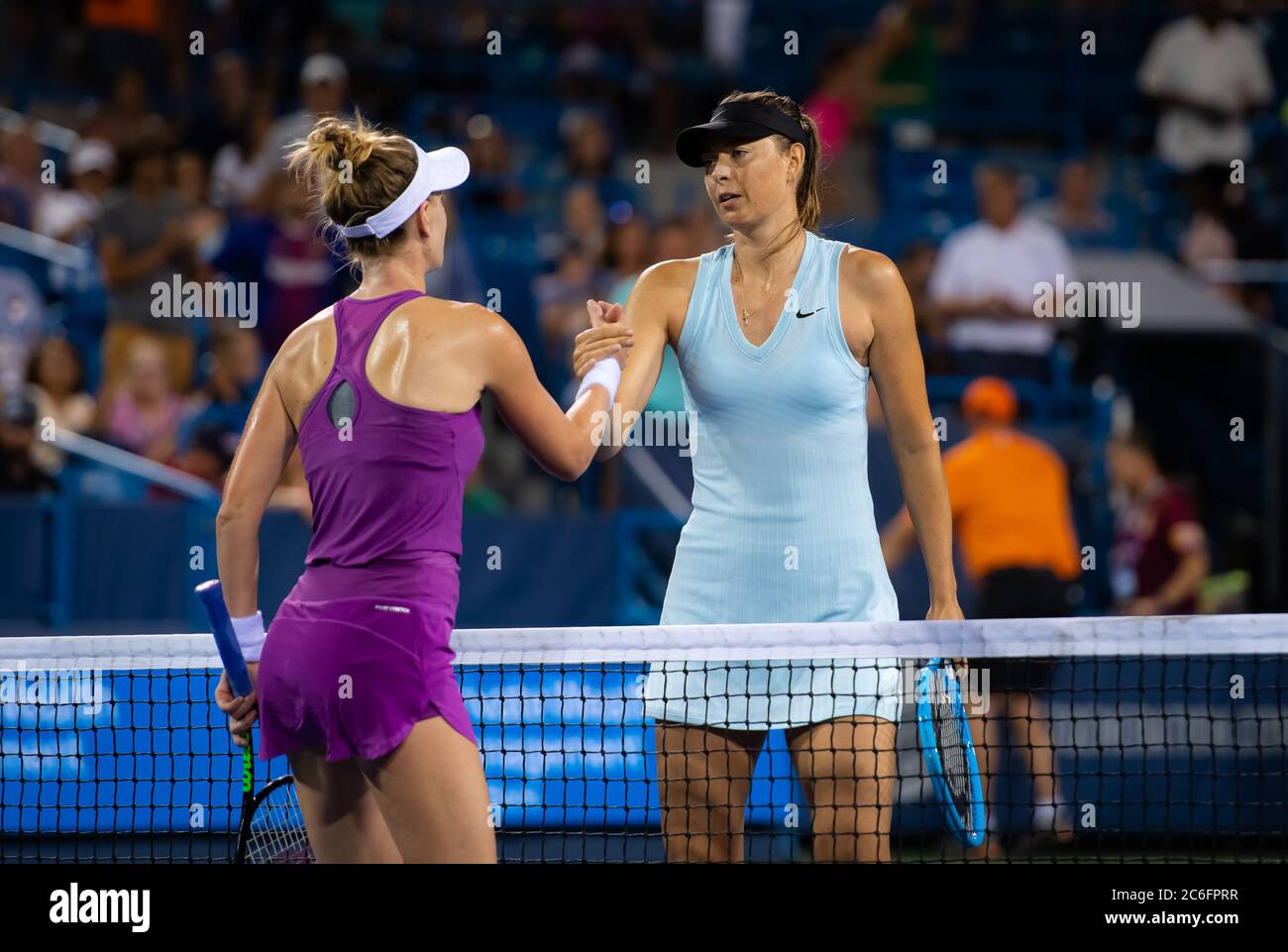 Alison Riske of the United States & Maria Sharapova of Russia at the ...