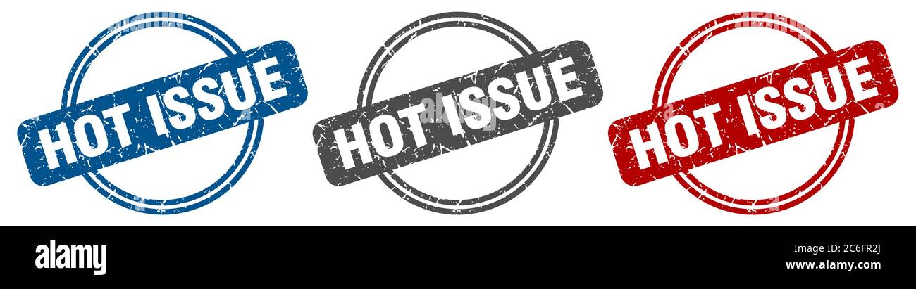 hot issue stamp. hot issue sign. hot issue label set Stock Vector Image ...