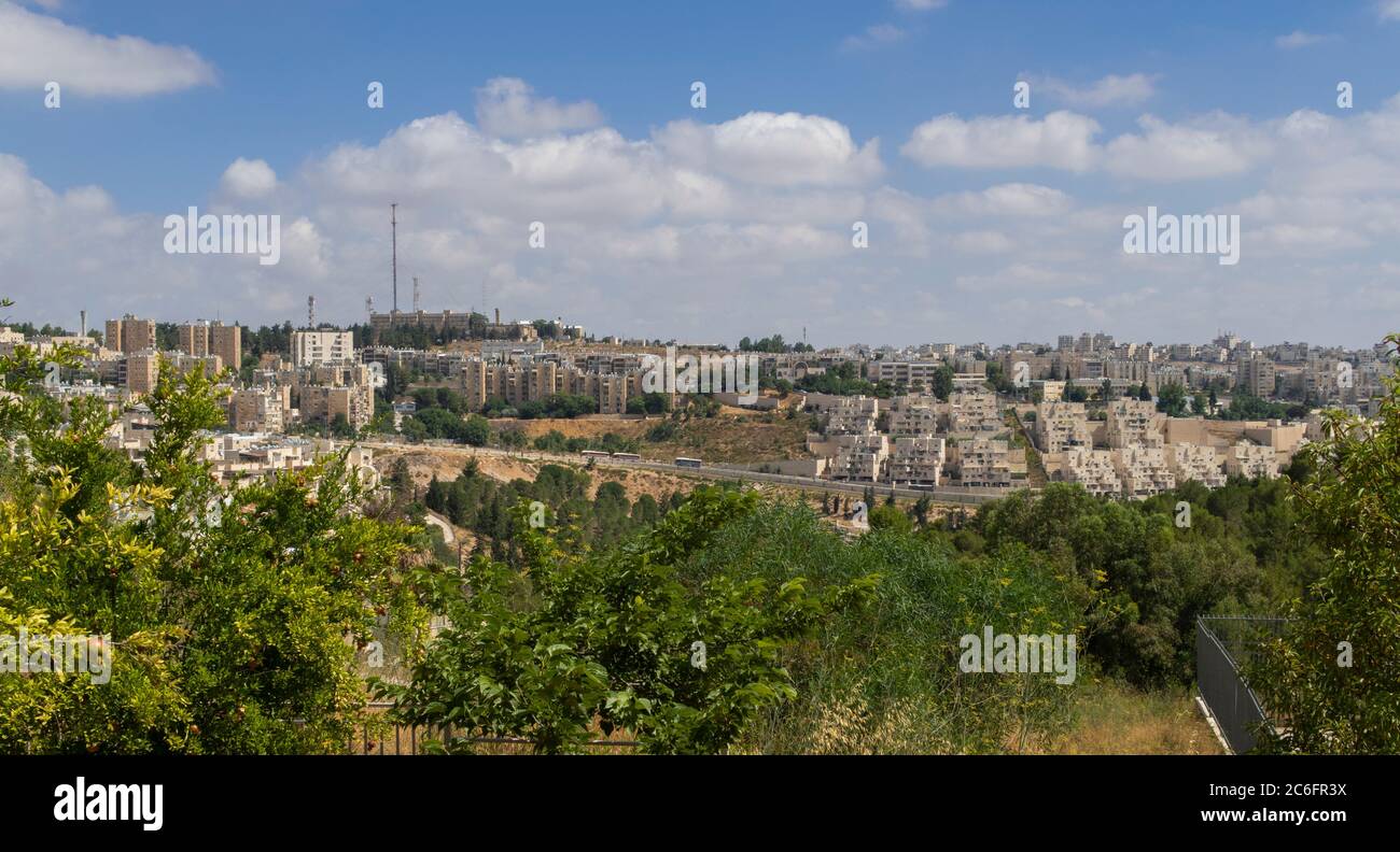 View of Neve Yaakov also Neveh Ya'aqov Israeli neighborhood one of five ...