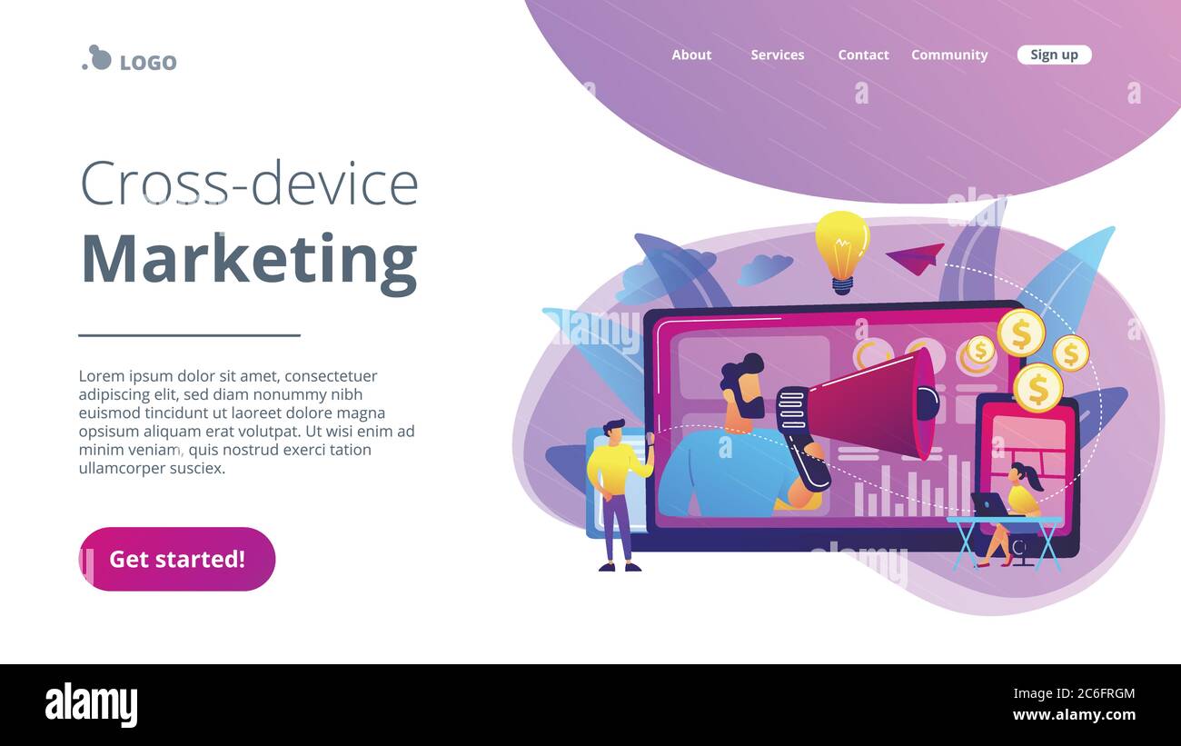 Cross media marketing Stock Vector Images - Alamy