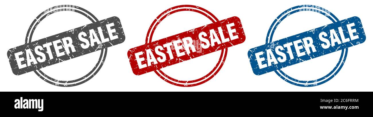 easter sale stamp. easter sale sign. easter sale label set Stock Vector ...