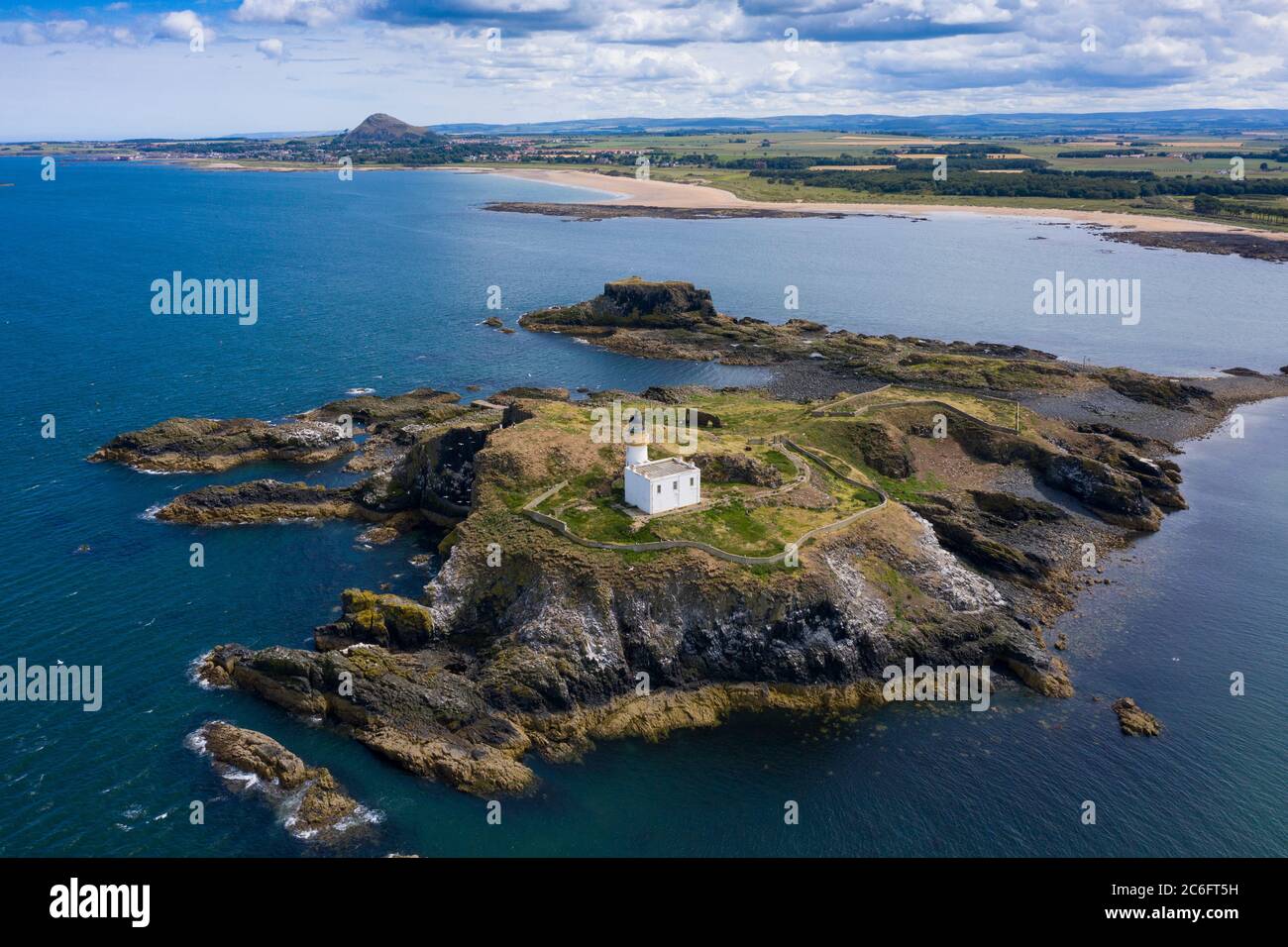 Fidra island aerial hi-res stock photography and images - Alamy