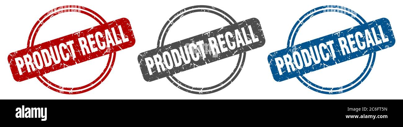 product recall stamp. product recall sign. product recall label set ...