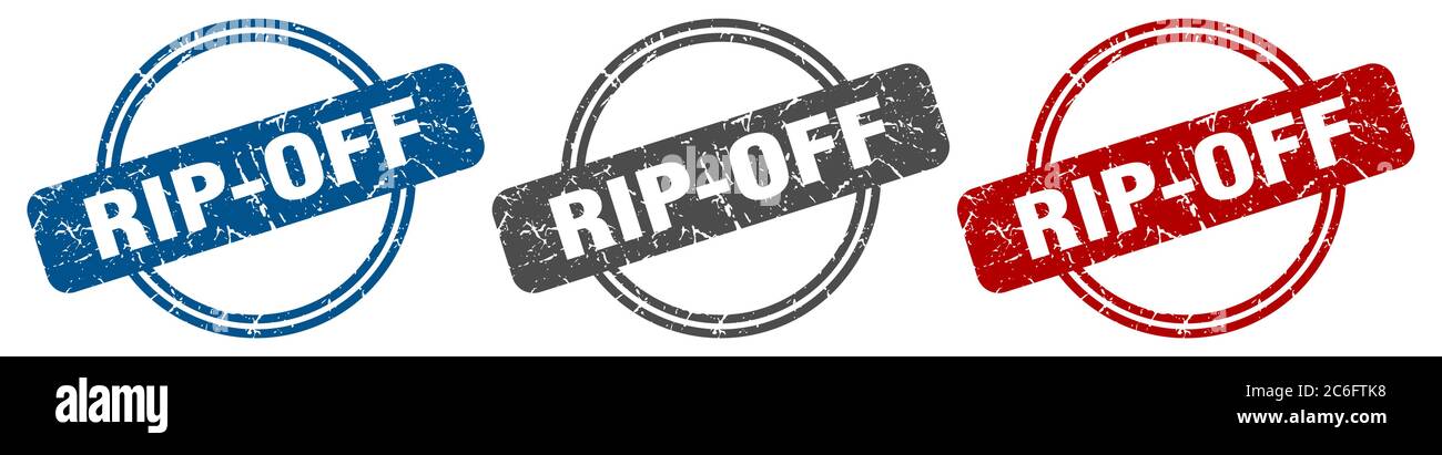 rip-off stamp. rip-off sign. rip-off label set Stock Vector Image & Art ...