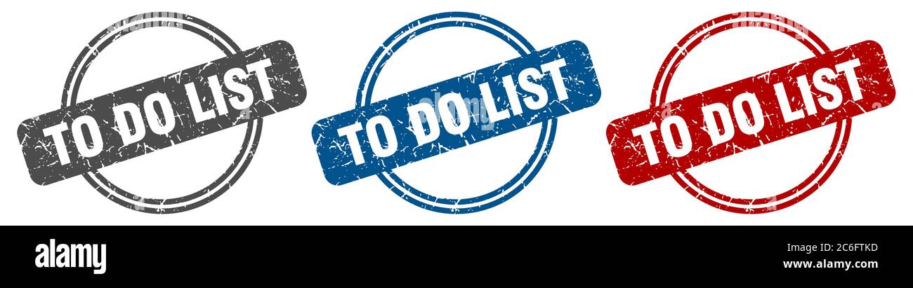 to do list stamp. to do list sign. to do list label set Stock Vector ...