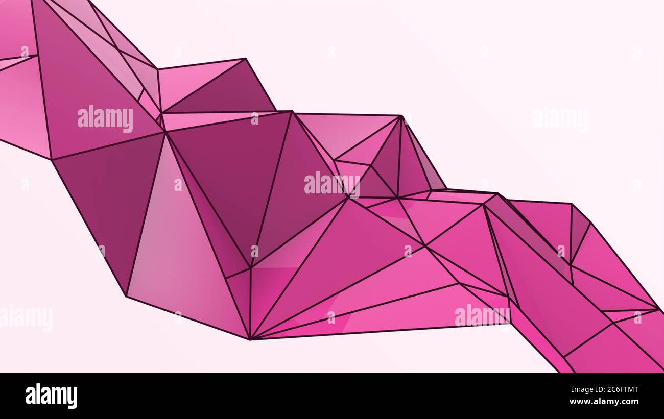 Pink abstract modern crystal background. Polygon, Line, Triangle ...