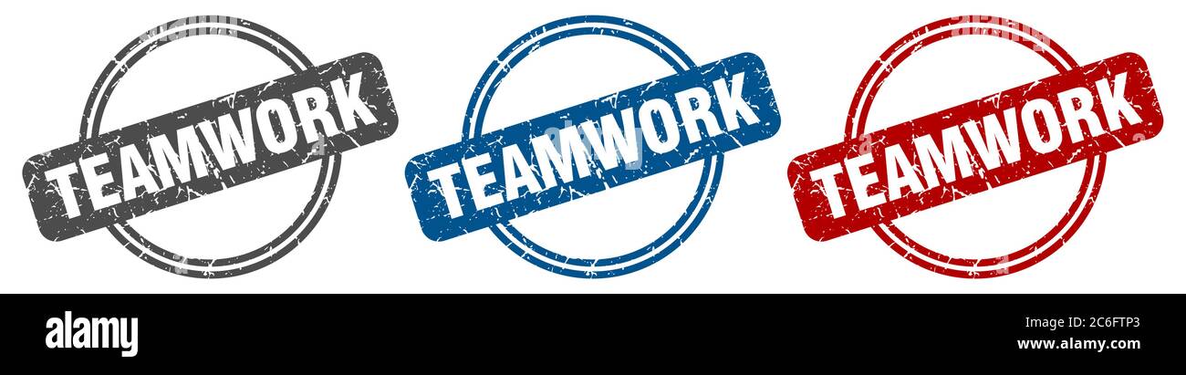 teamwork stamp. teamwork sign. teamwork label set Stock Vector Image ...