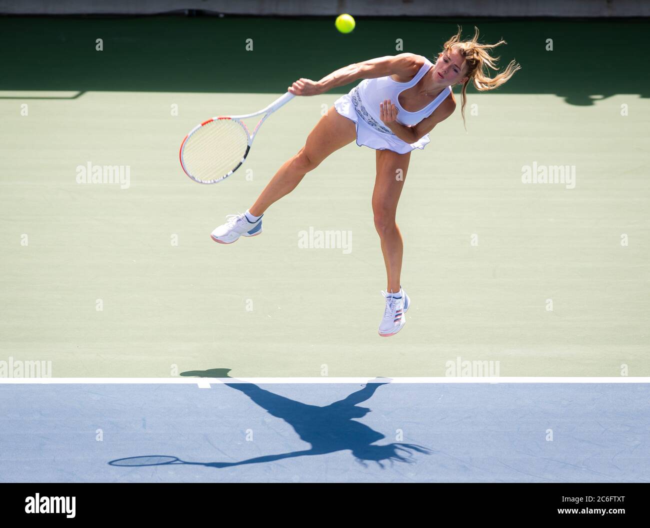 Camila Giorgi of Italy in action during the final of the 2019 NYJTL ...