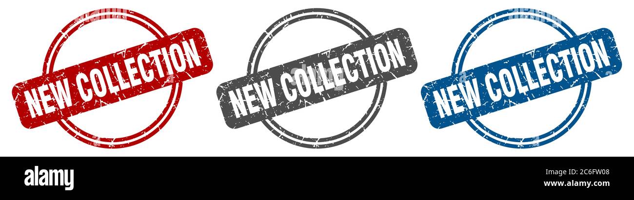 new collection stamp. new collection sign. new collection label set ...