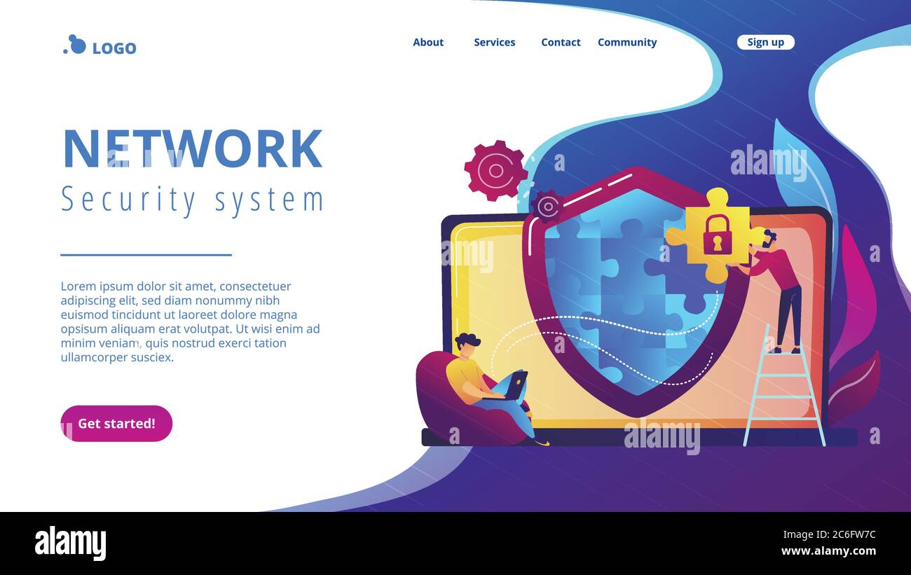 Firewall concept landing page Stock Vector Image & Art - Alamy