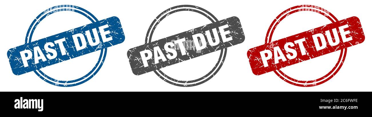 past due stamp. past due sign. past due label set Stock Vector Image ...