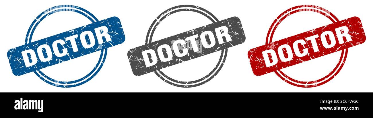 doctor stamp. doctor sign. doctor label set Stock Vector Image & Art ...