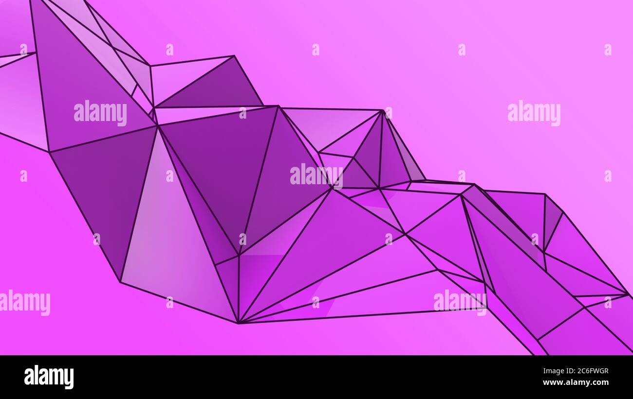 Purple abstract modern crystal background. Polygon, Line, Triangle ...