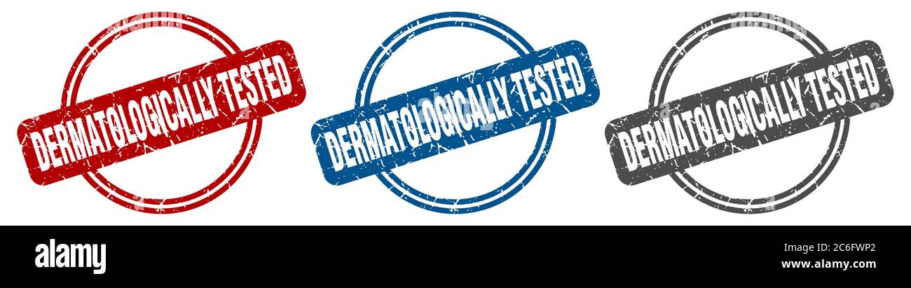 dermatologically tested stamp. dermatologically tested sign ...