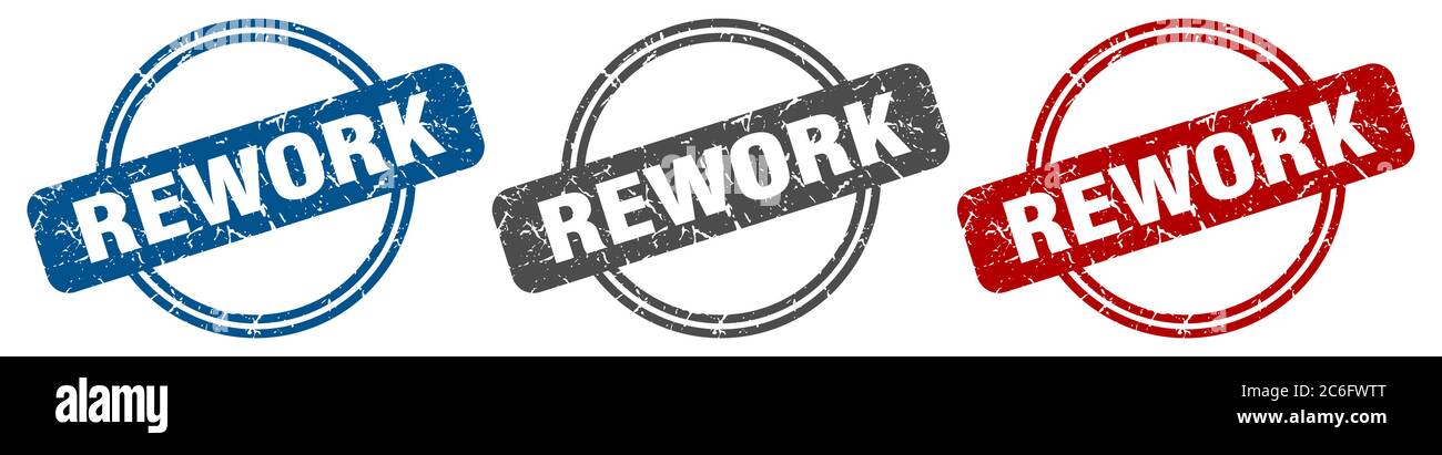 rework stamp. rework sign. rework label set Stock Vector Image & Art ...